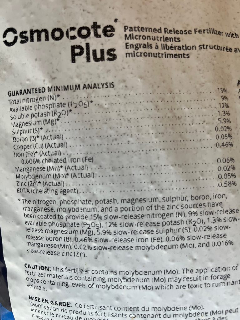 Osmocote Plus 15-9-12 - Jons Plant Factory