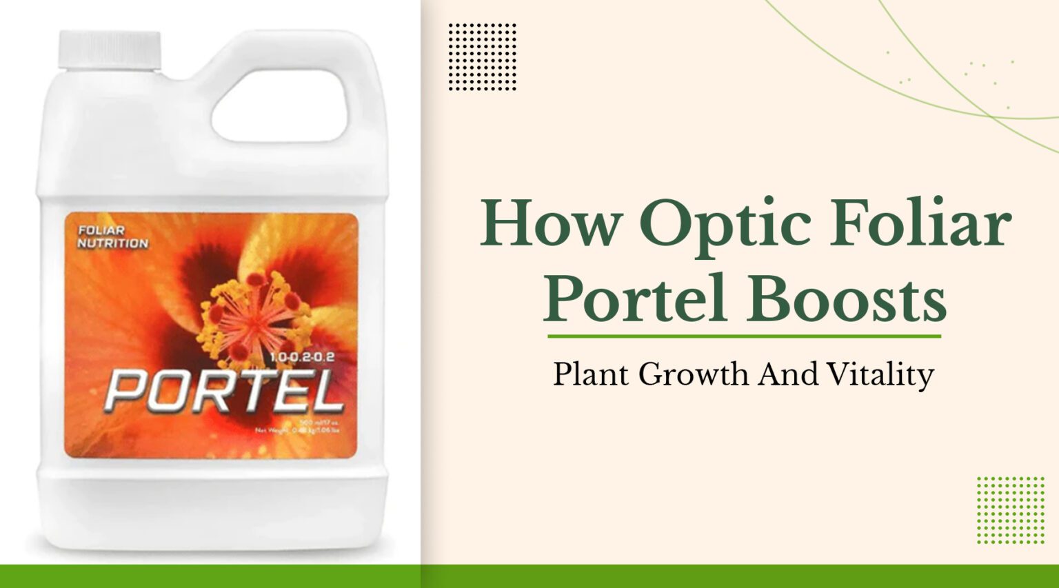 How Optic Foliar PORTEL Boosts Plant Growth and Vitality - Jons Plant ...